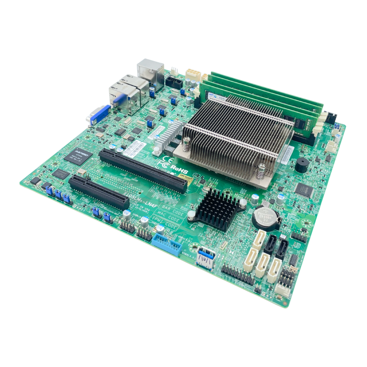 Supermicro X10SLM+-LN4F Mainboard 4x 8GB DDR3 RAM Intel Xeon E3-1231 ...