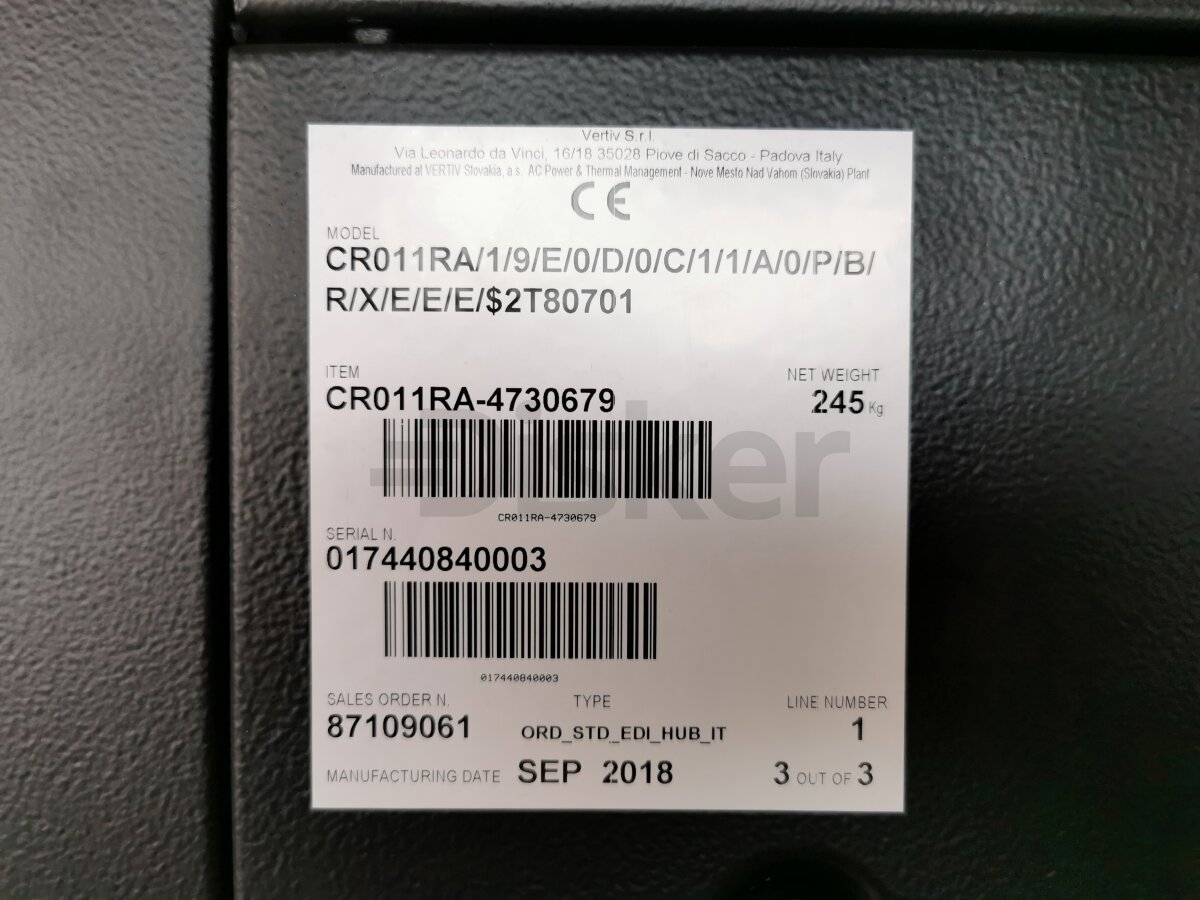 Liebert VERTIV CRV Model: CR011RA 11kW Klimaanlage - Disker.eu - Gebr, 799,22